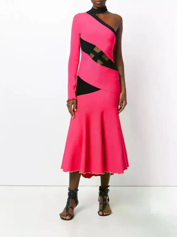 Proenza Schouler One Sleeve Bandage Knit Dress