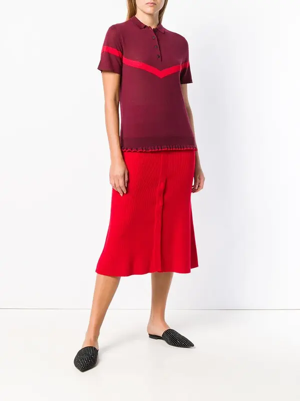 Cashmere In Love Knitted Polo Shirt - Red