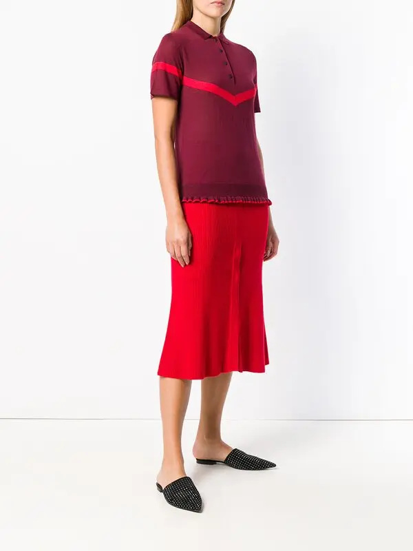 Cashmere In Love Knitted Polo Shirt - Red