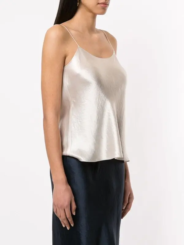 Vince Flared Tank Top - Silver