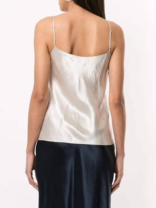 Vince Flared Tank Top - Silver