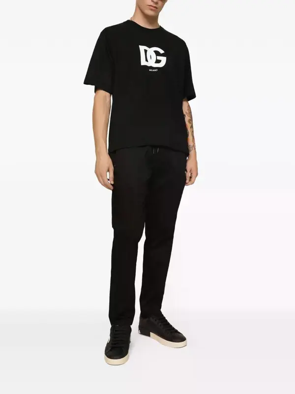 Dolce & Gabbana Logo Plaque Sweatpants - Black