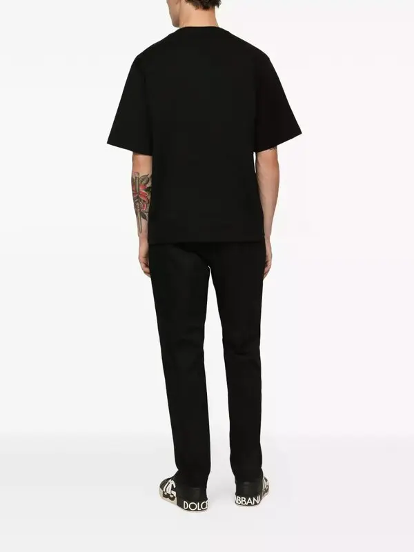 Dolce & Gabbana Logo Plaque Sweatpants - Black