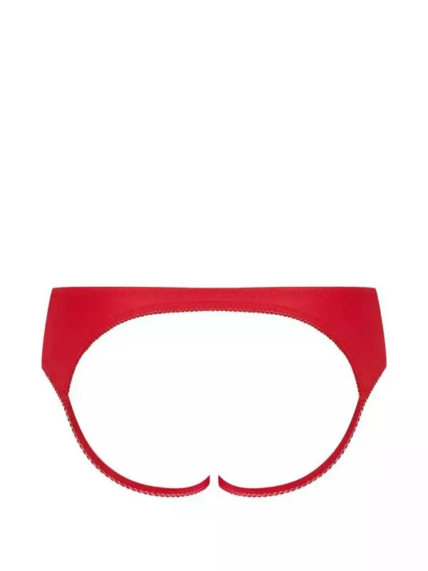 MAISON CLOSE Le Petit Secret Open Panties - Red