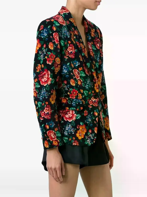 Kenzo 1980s Floral-print Blazer