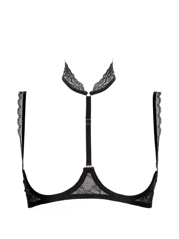 MAISON CLOSE Le Petit Secret Naked Breast Bra - Black