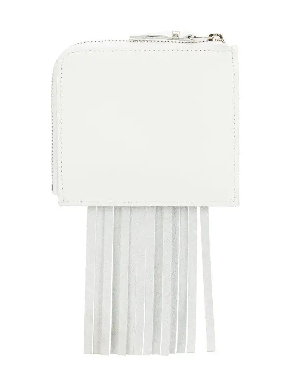 Comme Des Garçons Fringed Cardholder - White