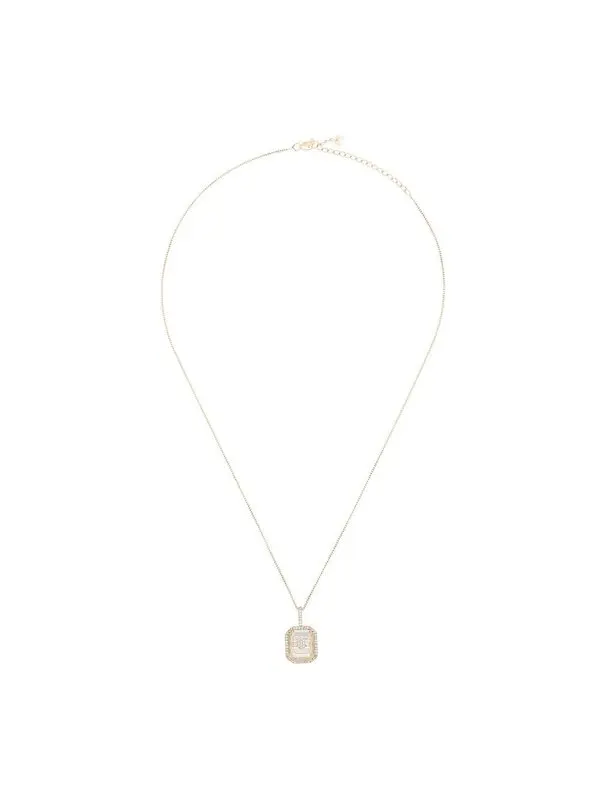 Mateo 14kt Crystal And Diamond Heart Necklace - Gold