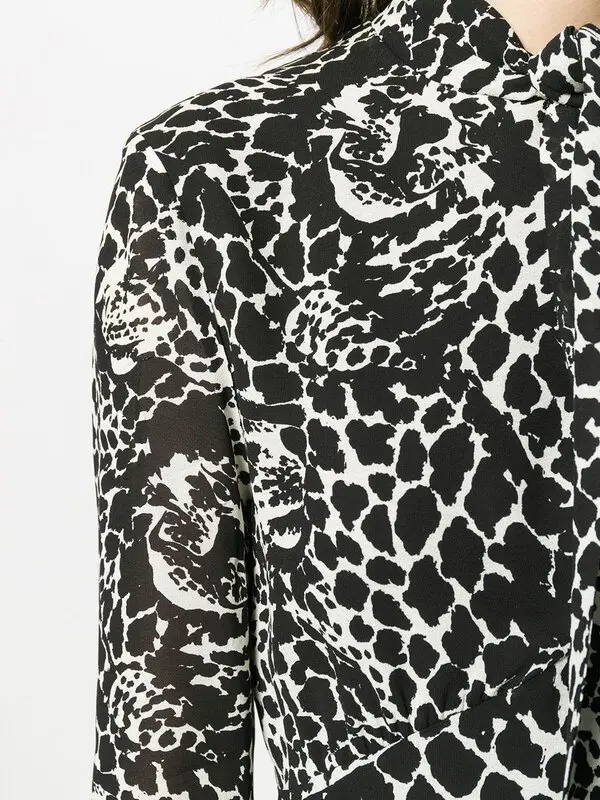 Saint Laurent Graphic Print Shirt Dress