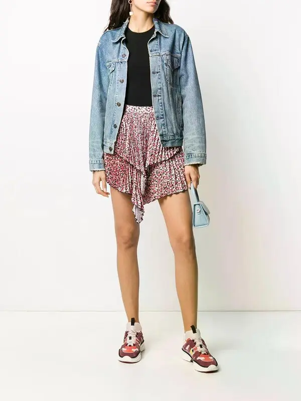 Wandering Waterfall Hem Mini Skirt