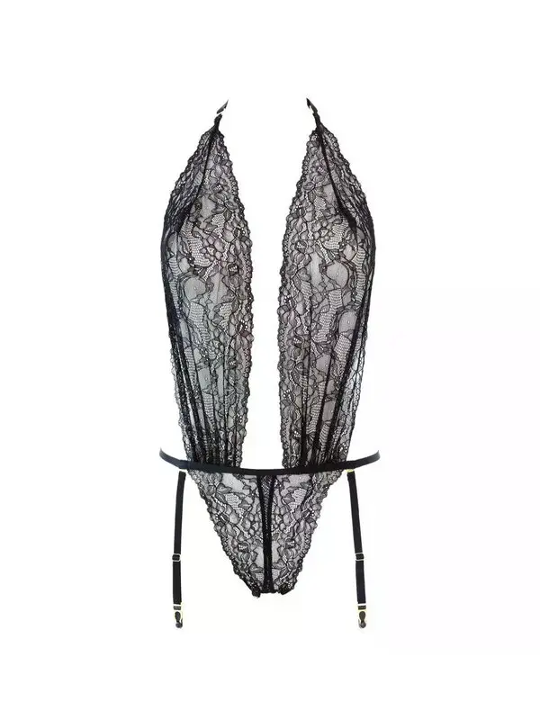 MAISON CLOSE Le Petit Secret Thong Bodysuit - Black
