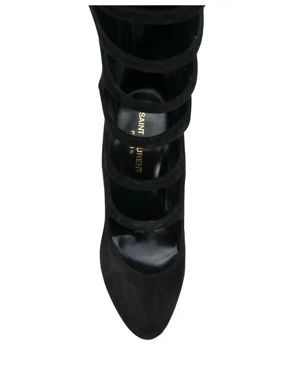 Saint Laurent Cut-out Detail Knee Length Boots