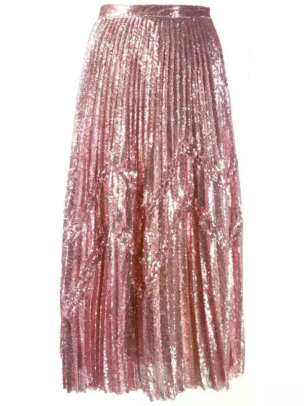 Marco De Vincenzo Sequined Midi Skirt