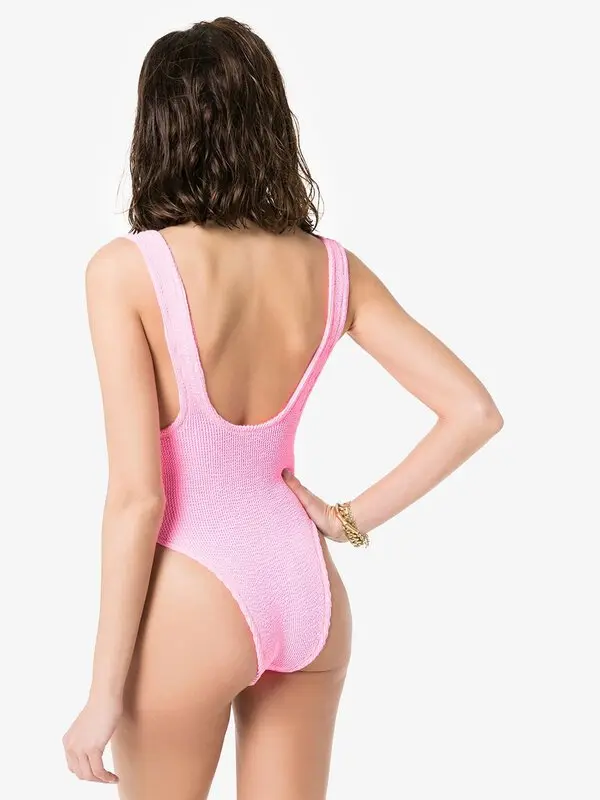 REINA OLGA Ruby Crinkle-effect Swimsuit