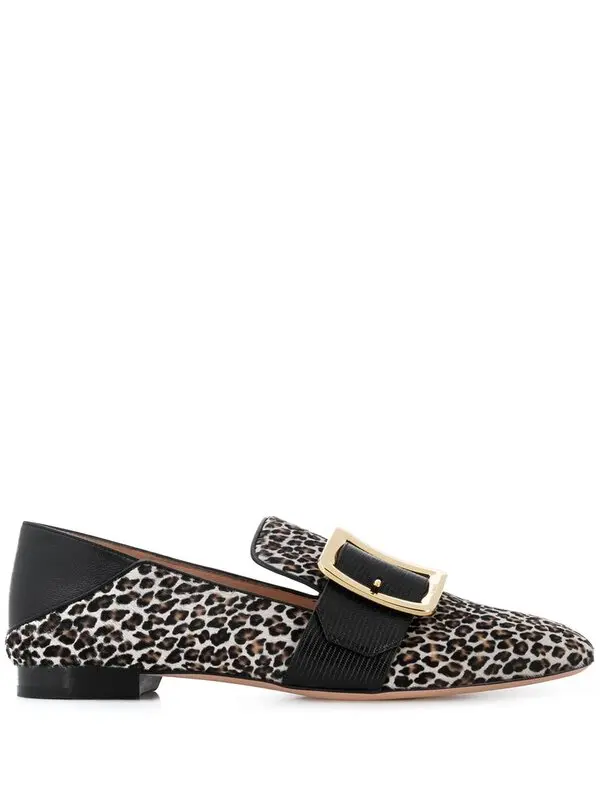 Bally Leopard Print Loafers