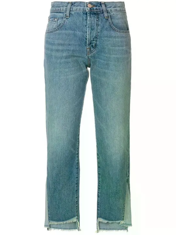 J Brand Asymmetric Cropped Jeans