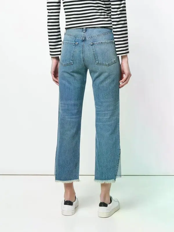 J Brand Asymmetric Cropped Jeans