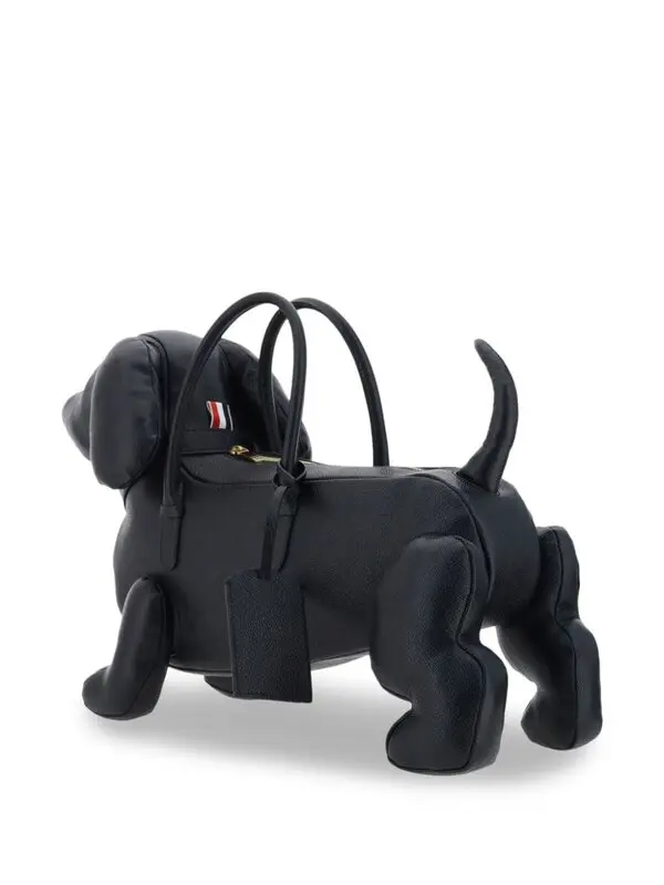 Thom Browne Hector Pebbled Leather Tote Bag - Black