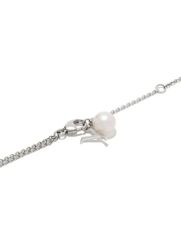 Yoko London Freshwater Pearl And Diamond Choker Necklace - Silver