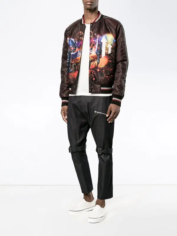 LANVIN Planet Scene" Graphic Print Bomber Jacket