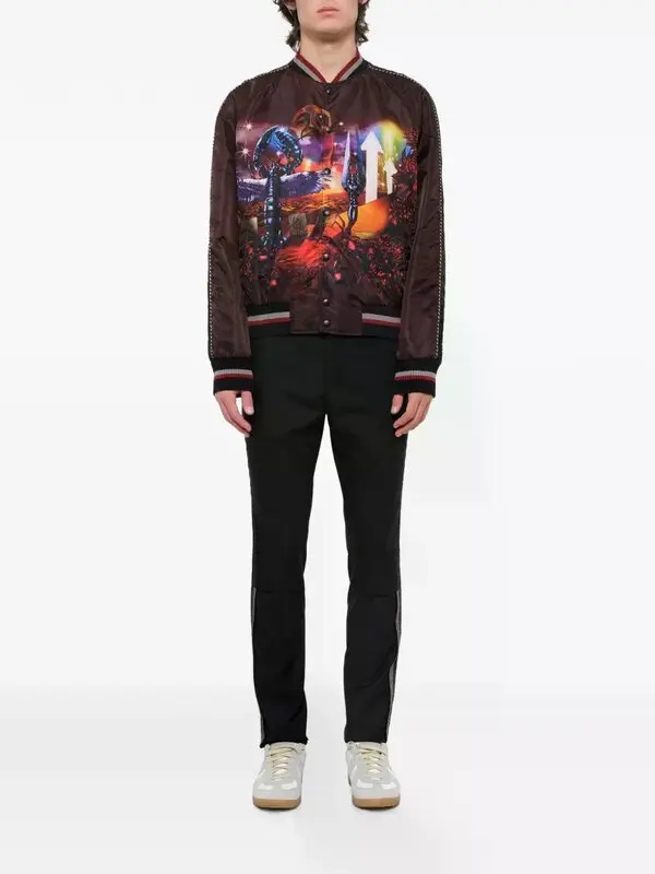 LANVIN Planet Scene Graphic-print Bomber Jacket