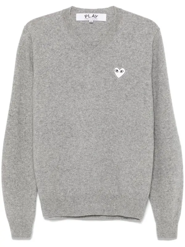 Play Comme Des Garcon V-neck Pullover