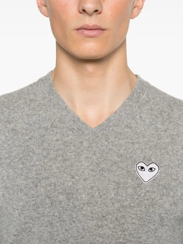 Play Comme Des Garcon V-neck Pullover