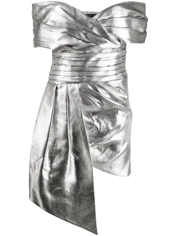 Alexandre Vauthier Off-the-shoulder Mini Dress - Silver