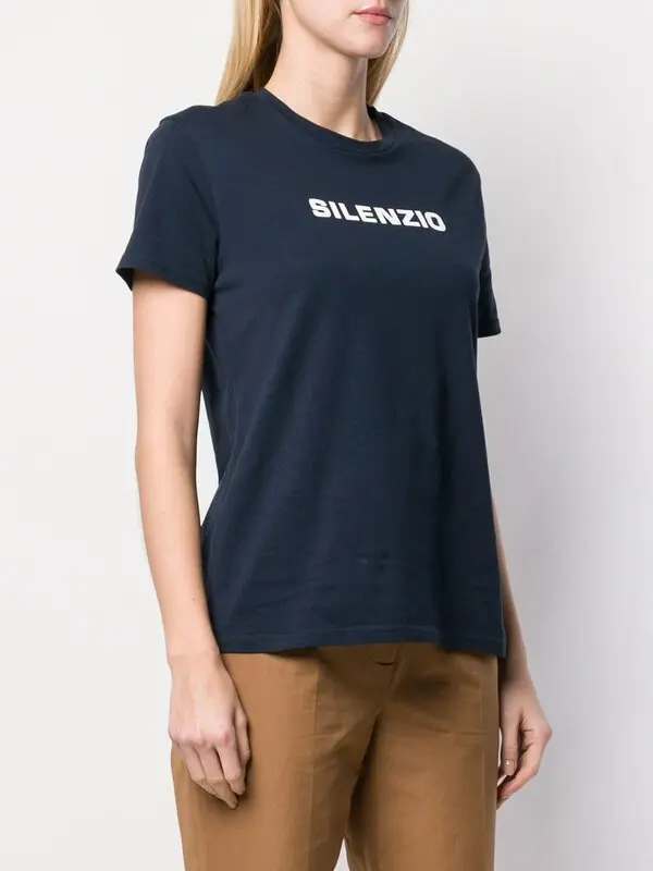 Aspesi Silenzio Print T-shirt - Blue