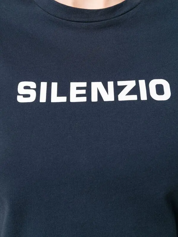 Aspesi Silenzio Print T-shirt - Blue