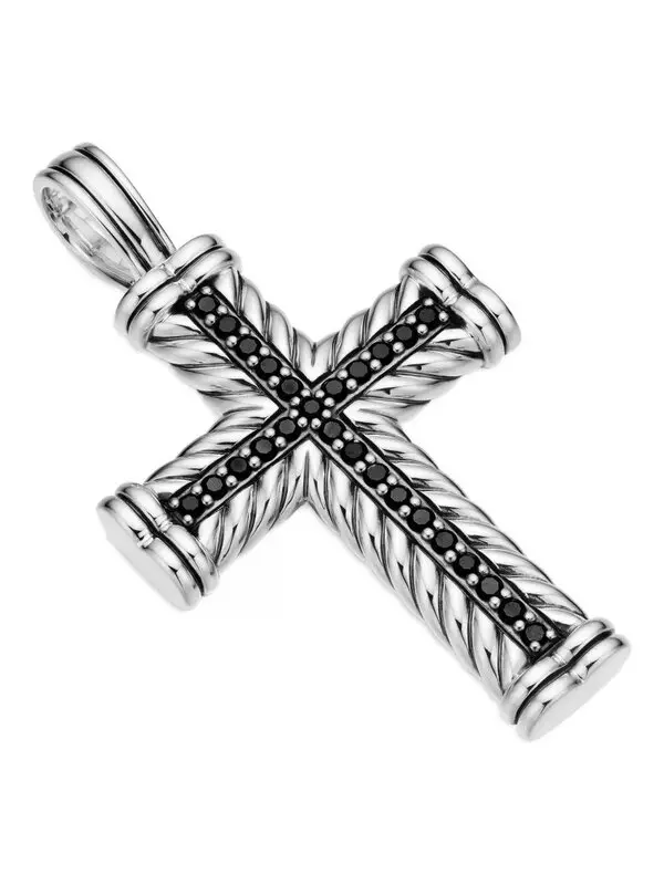 David Yurman Chevron Cross Pendant - Silver