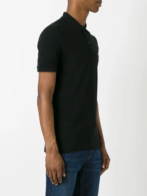 Lacoste Logo Patch Polo Shirt - Black