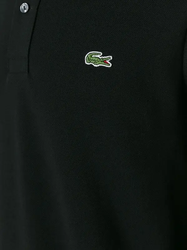 Lacoste Logo Patch Polo Shirt - Black