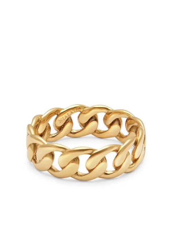 NIALAYA JEWELRY Round Chain Ring - Gold