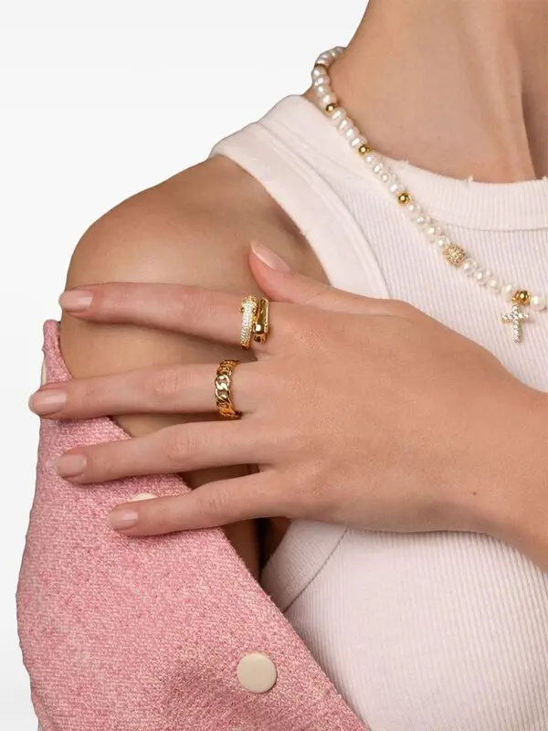 NIALAYA JEWELRY Round Chain Ring - Gold