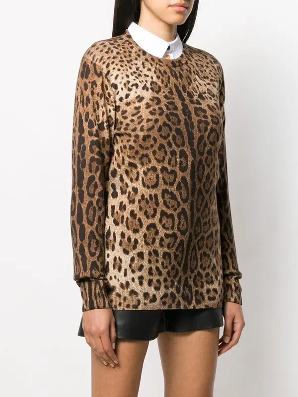 Dolce & Gabbana Leopard-print Cashmere Jumper