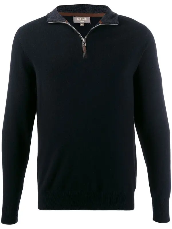 N.peal Carnaby Half-zip Sweater - Black