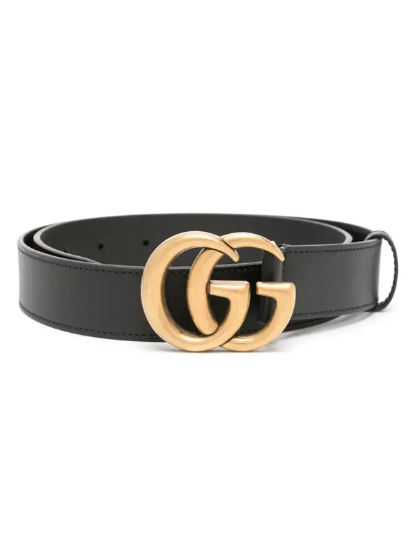 Gucci Gg Marmont Leather Belt - Black