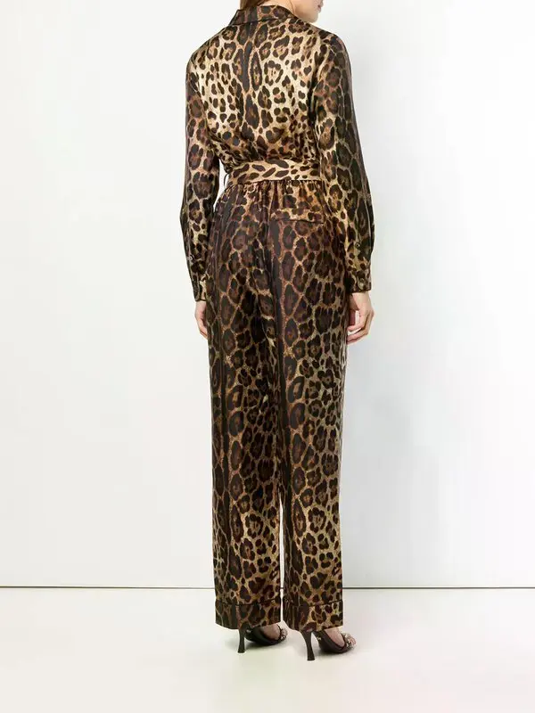 Dolce & Gabbana Leopard-print Silk Jumpsuit