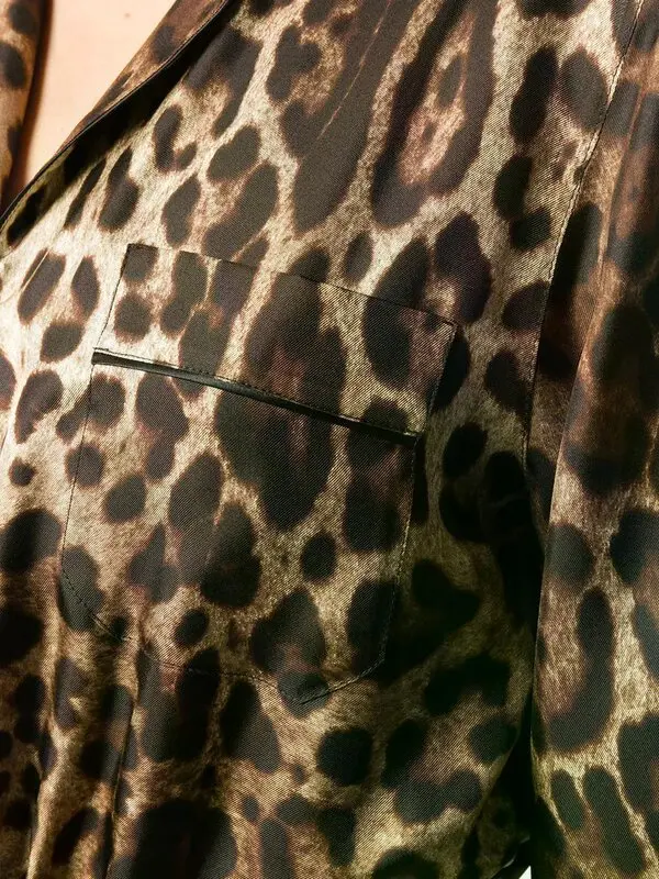 Dolce & Gabbana Leopard-print Silk Jumpsuit