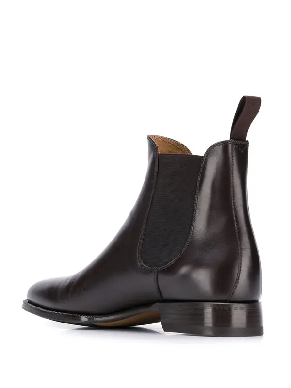 SCAROSSO Calf Leather Chelsea Boots - Brown