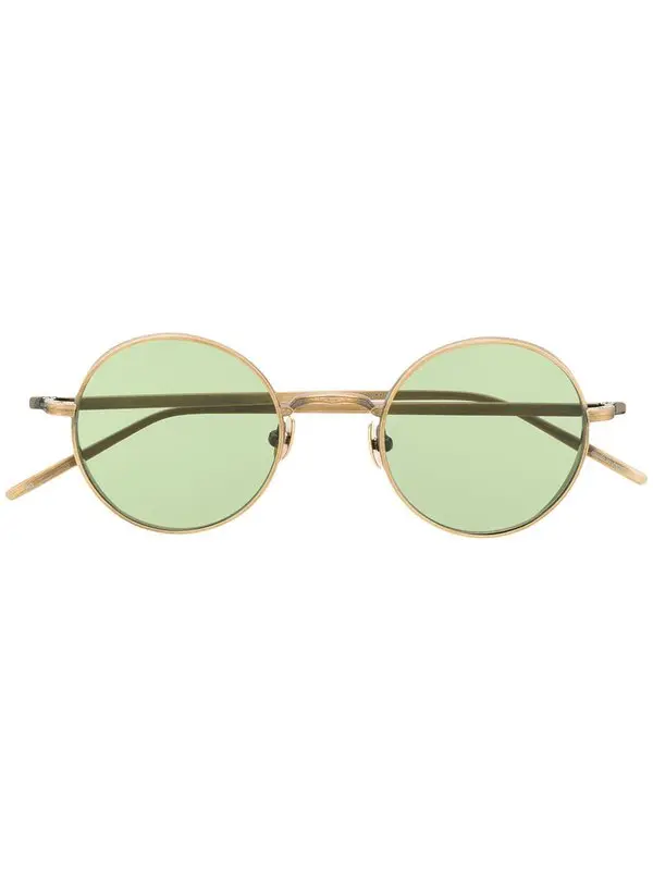 Matsuda Embossed Round-frame Tinted Sunglasses - Gold