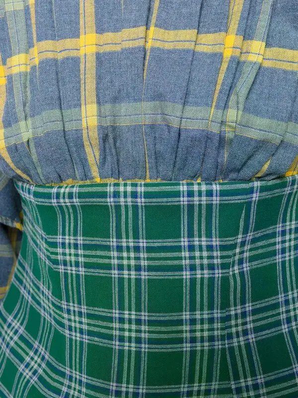 Natasha Zinko Two-tone Checked Top