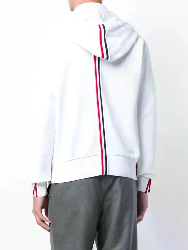 Thom Browne Striped Zip Up Hoodie