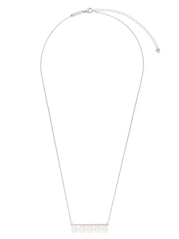 TASAKI 18kt Akoya Pearl Balance Signature Necklace - Silver