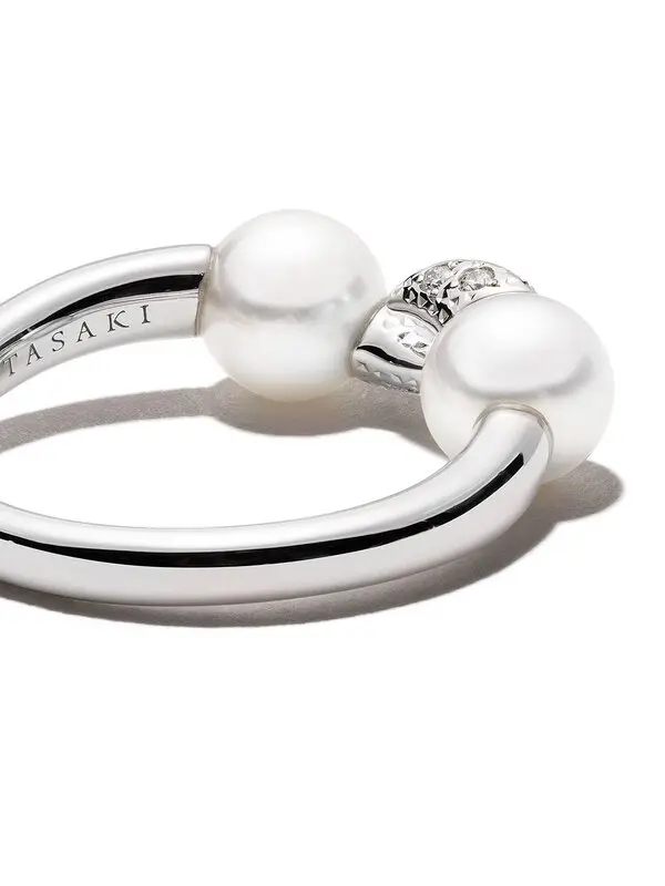TASAKI 18kt Diamond And Pearl Ring - Silver