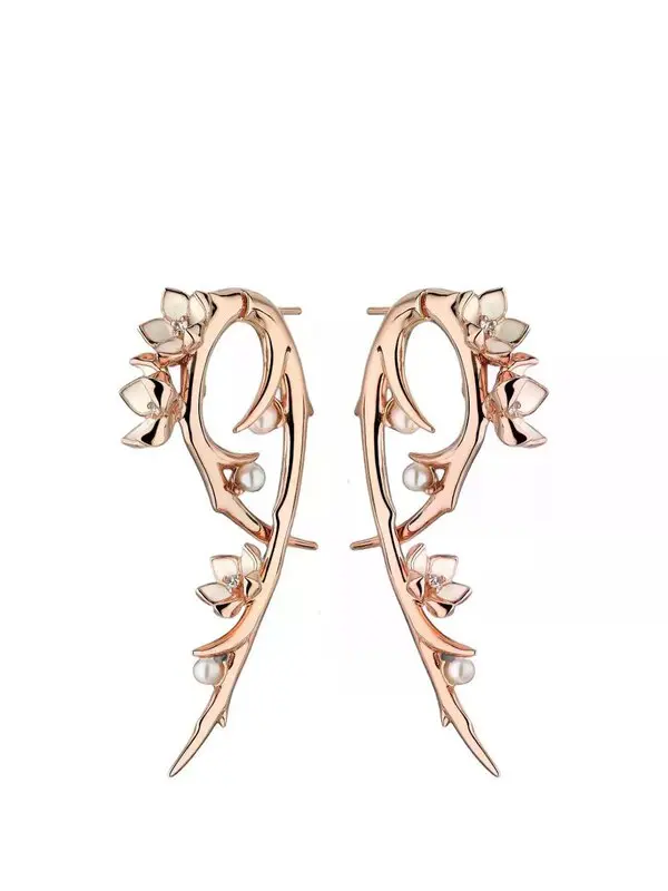 SHAUN LEANE Cherry Blossom Hook Earrings - Gold