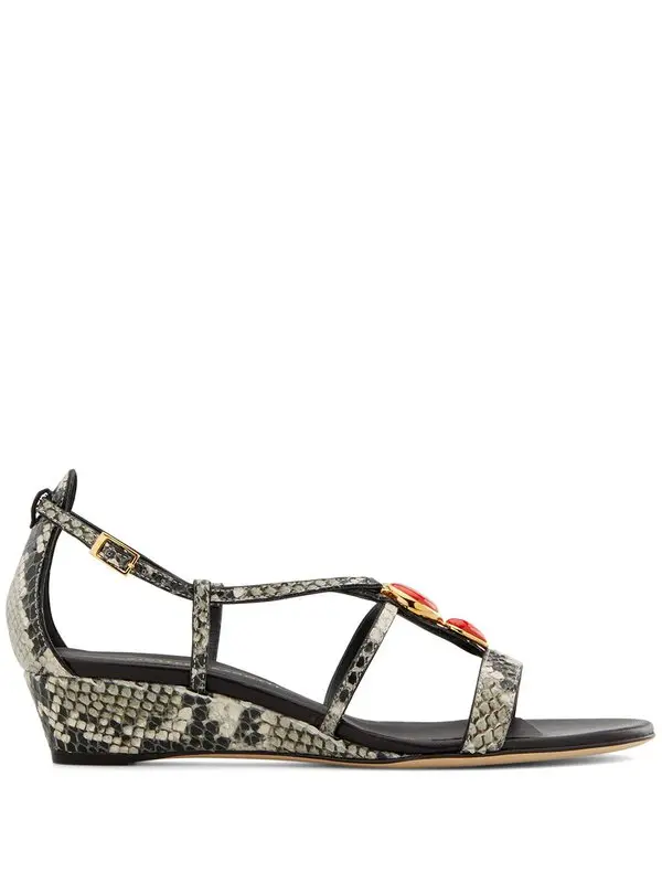 GIUSEPPE ZANOTTI 30mm Adelaide Python-print Sandals
