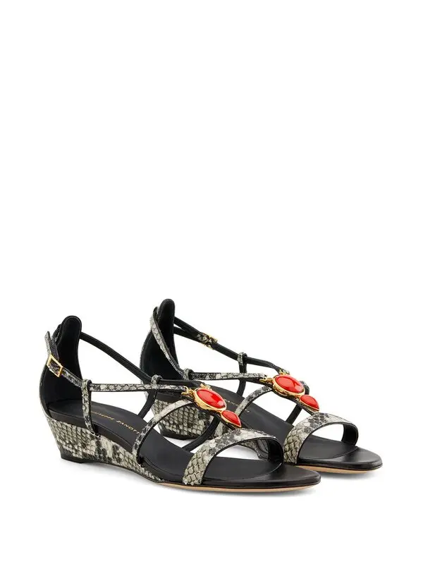GIUSEPPE ZANOTTI 30mm Adelaide Python-print Sandals