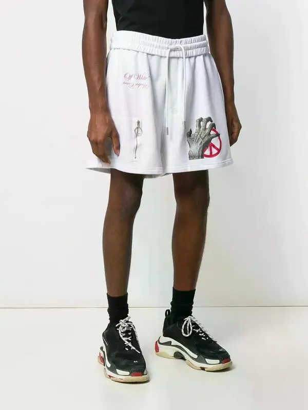 Off-White X Undercover Skeleton Print Bermuda Shorts